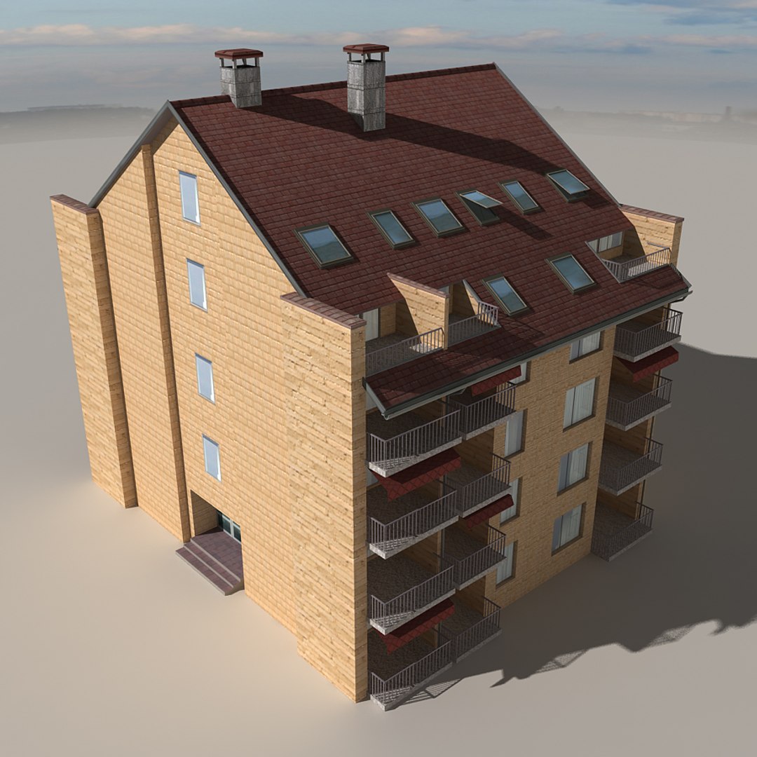 3d City Block Building 03