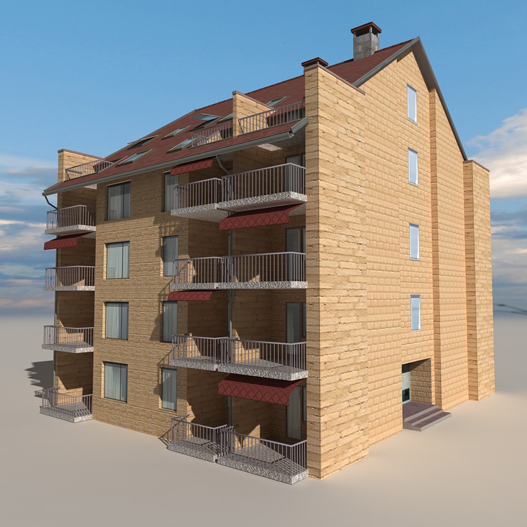 3d City Block Building 03