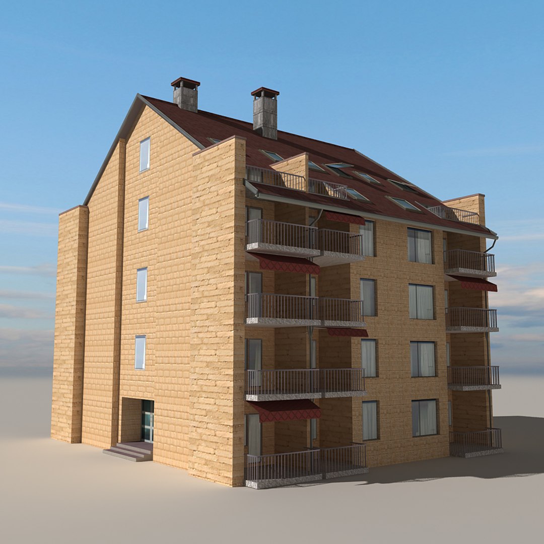 3d City Block Building 03