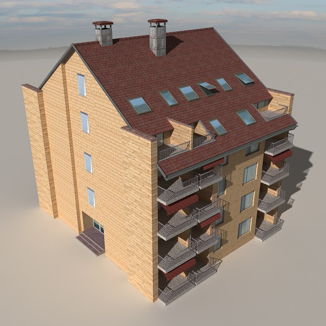3d City Block Building 03