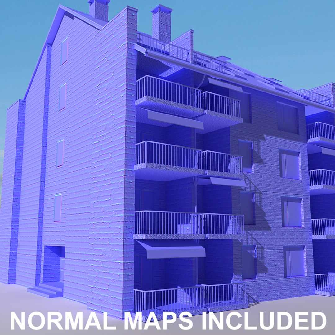 3d City Block Building 03