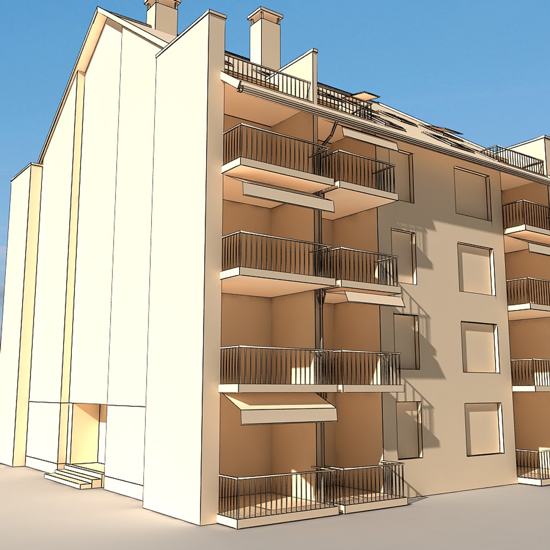 3d City Block Building 03