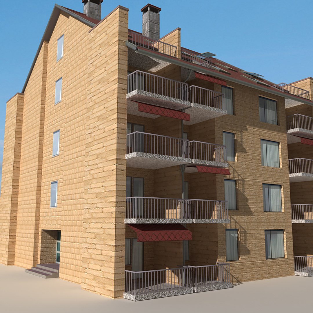 3d City Block Building 03