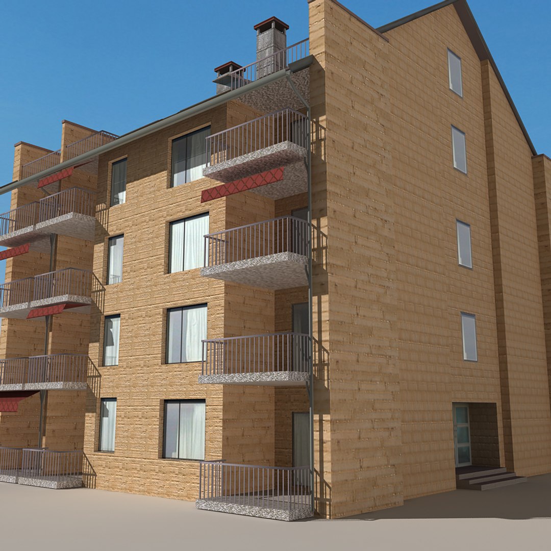 3d City Block Building 03