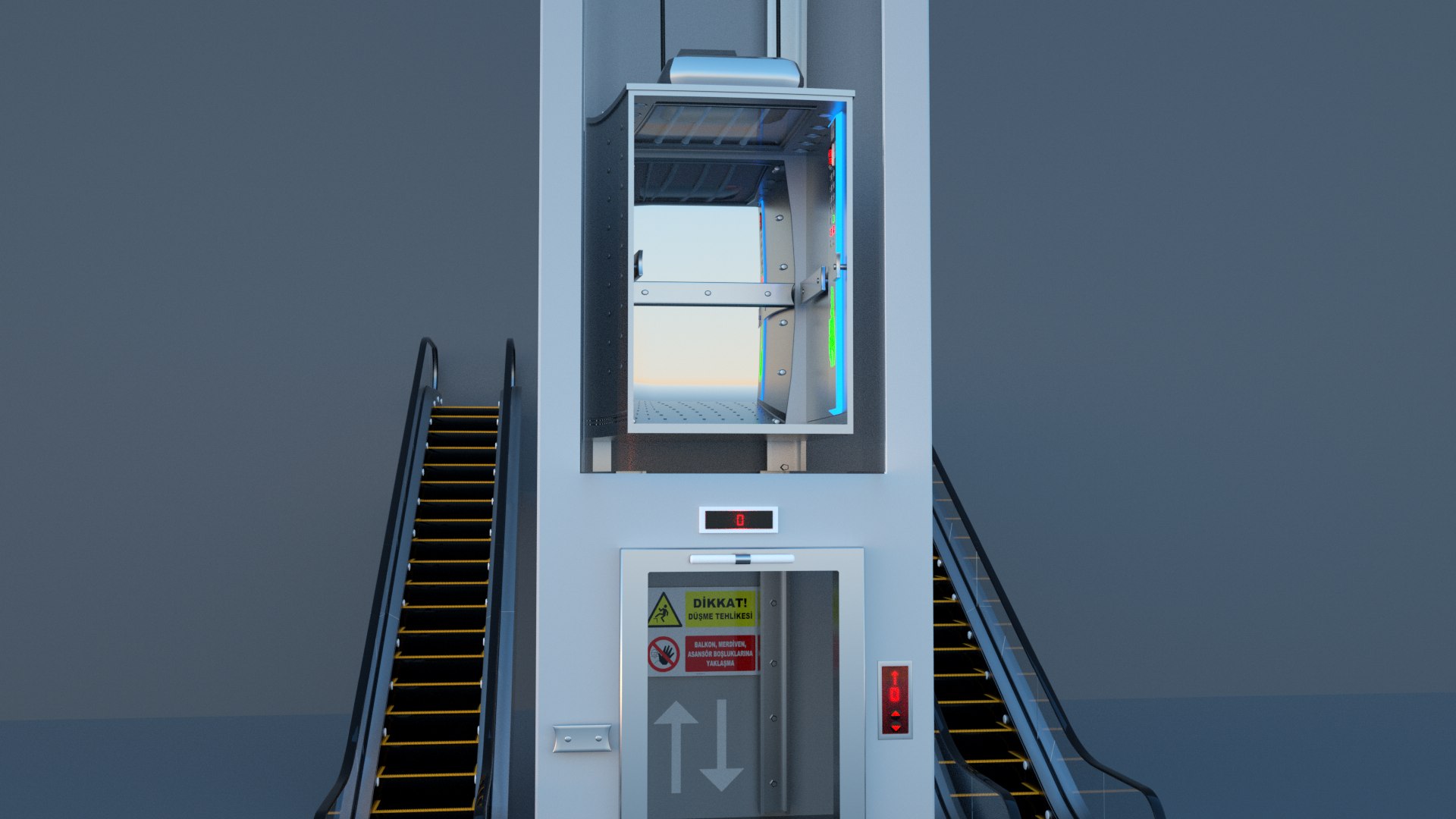 3D Movable Elevator 3D Model - TurboSquid 2059693
