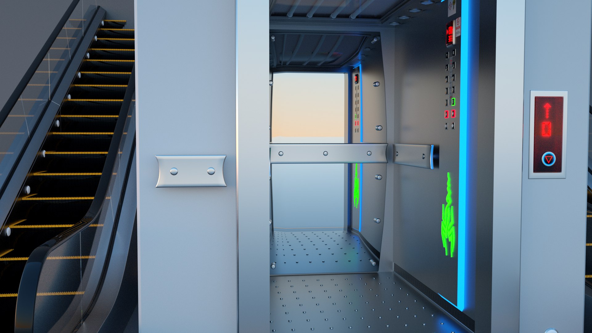 3D Movable Elevator 3D Model - TurboSquid 2059693