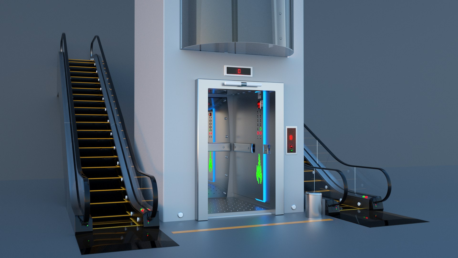 3D Movable Elevator 3D Model - TurboSquid 2059693