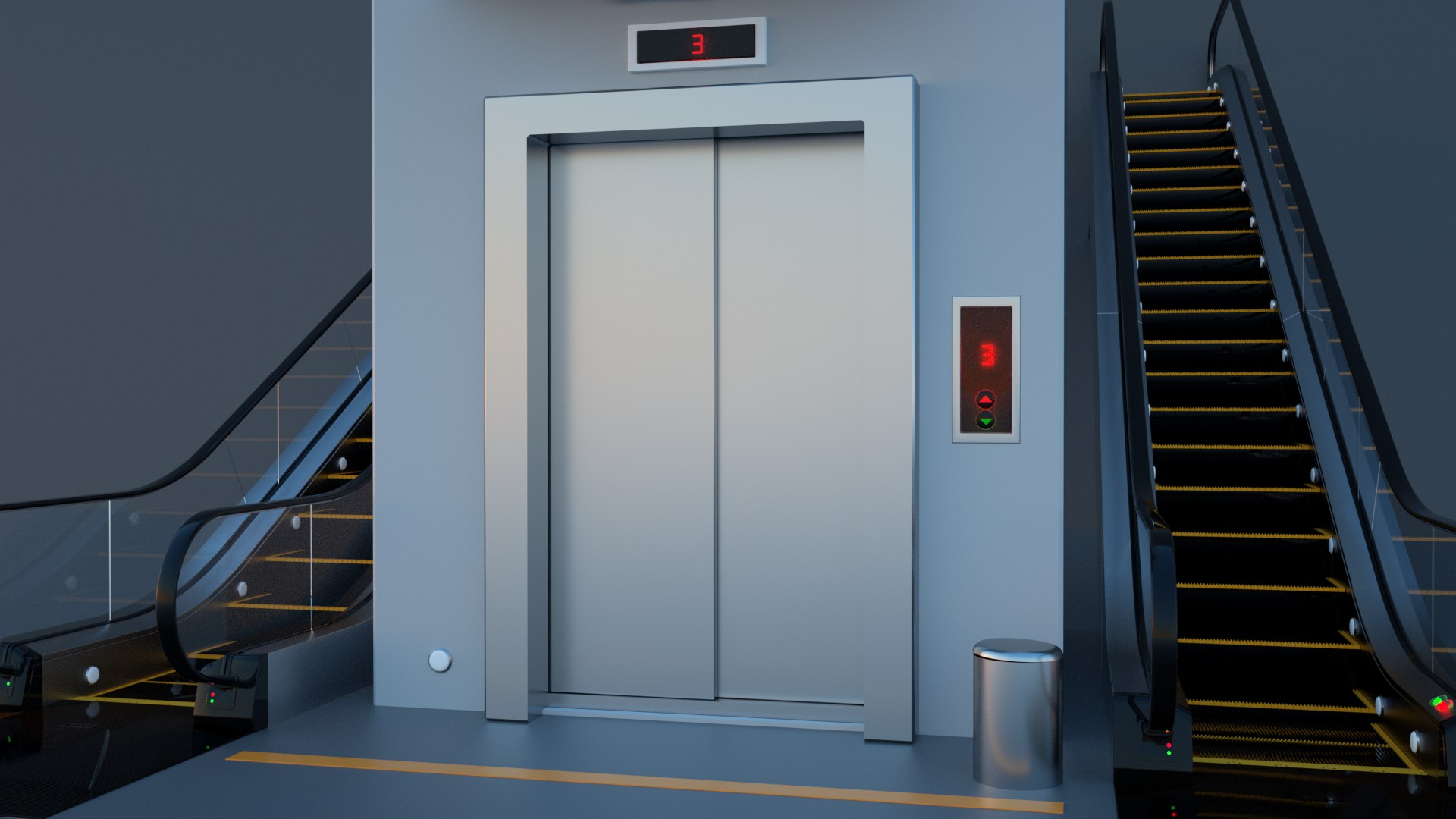 3D Movable Elevator 3D Model - TurboSquid 2059693