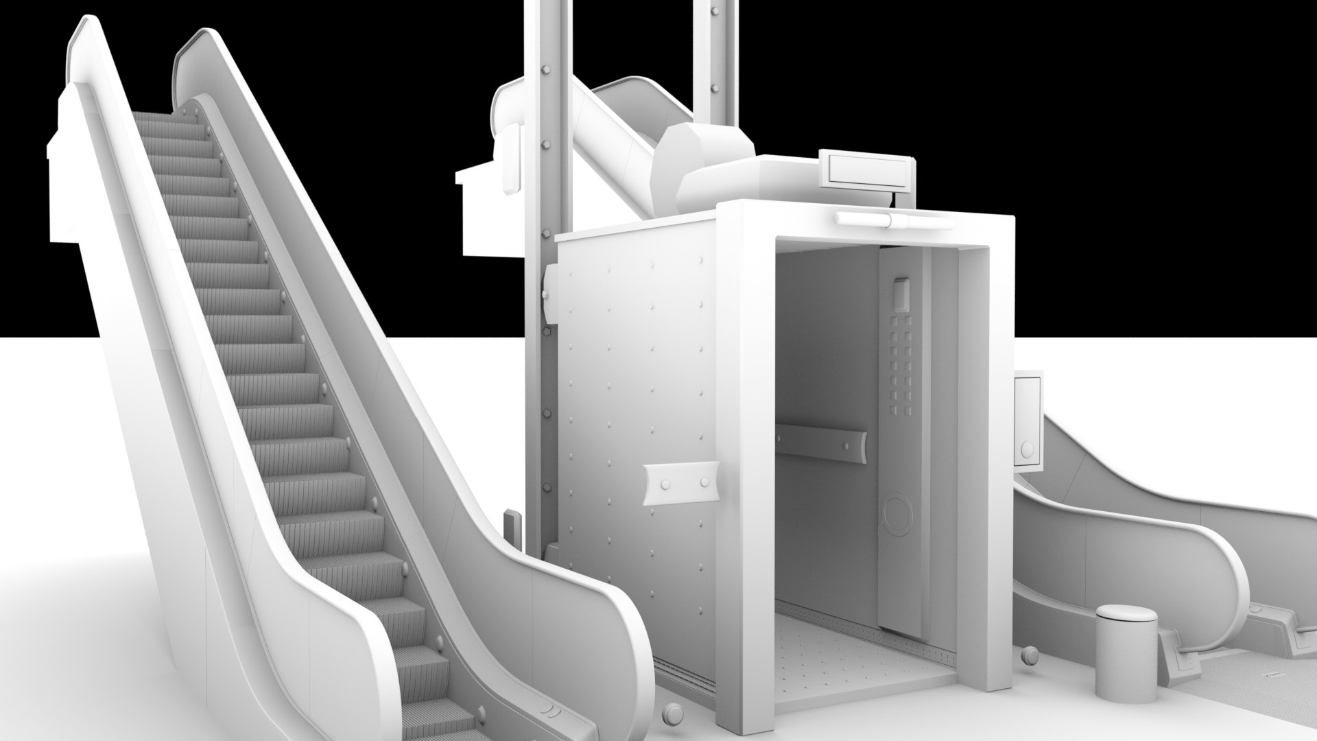 3D Movable Elevator 3D Model - TurboSquid 2059693