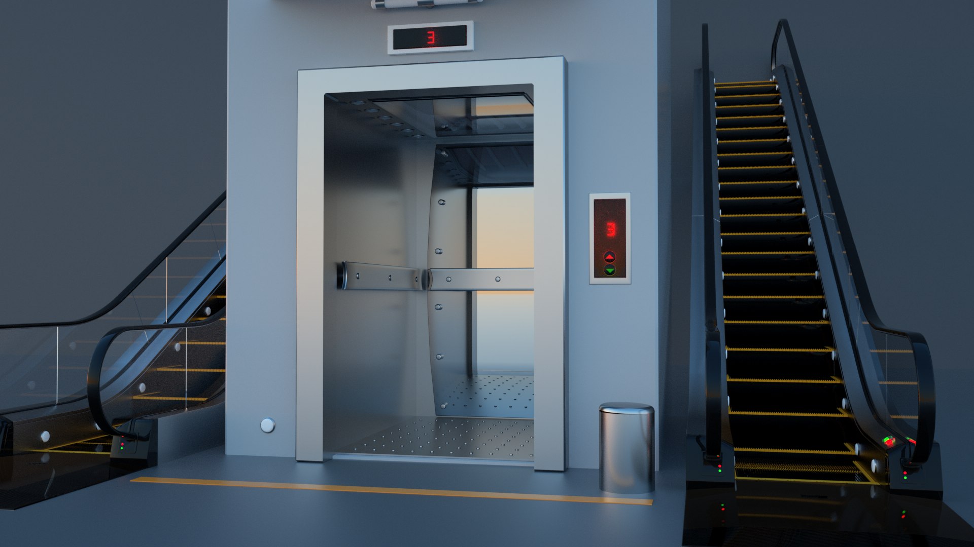 3D Movable Elevator 3D Model - TurboSquid 2059693