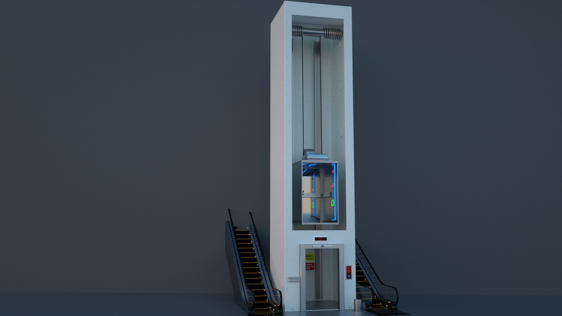 3D Movable Elevator 3D Model - TurboSquid 2059693