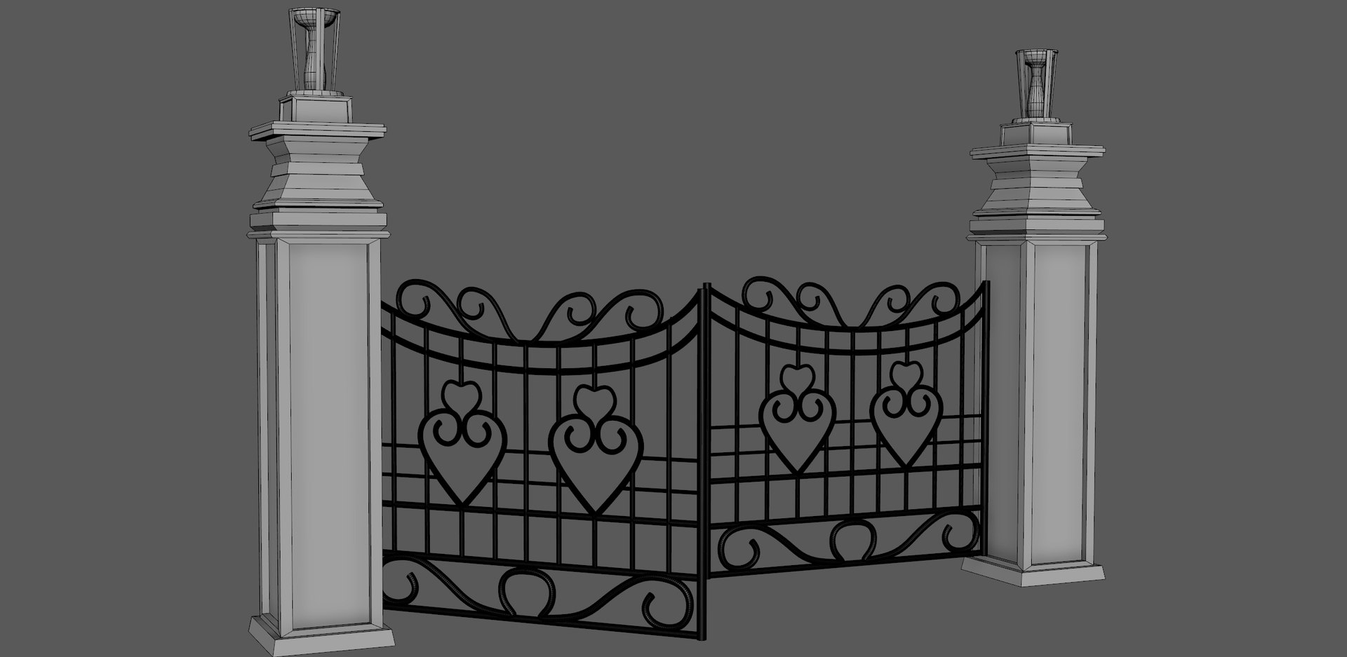 Classic Iron Gate 3D Model - TurboSquid 1901127