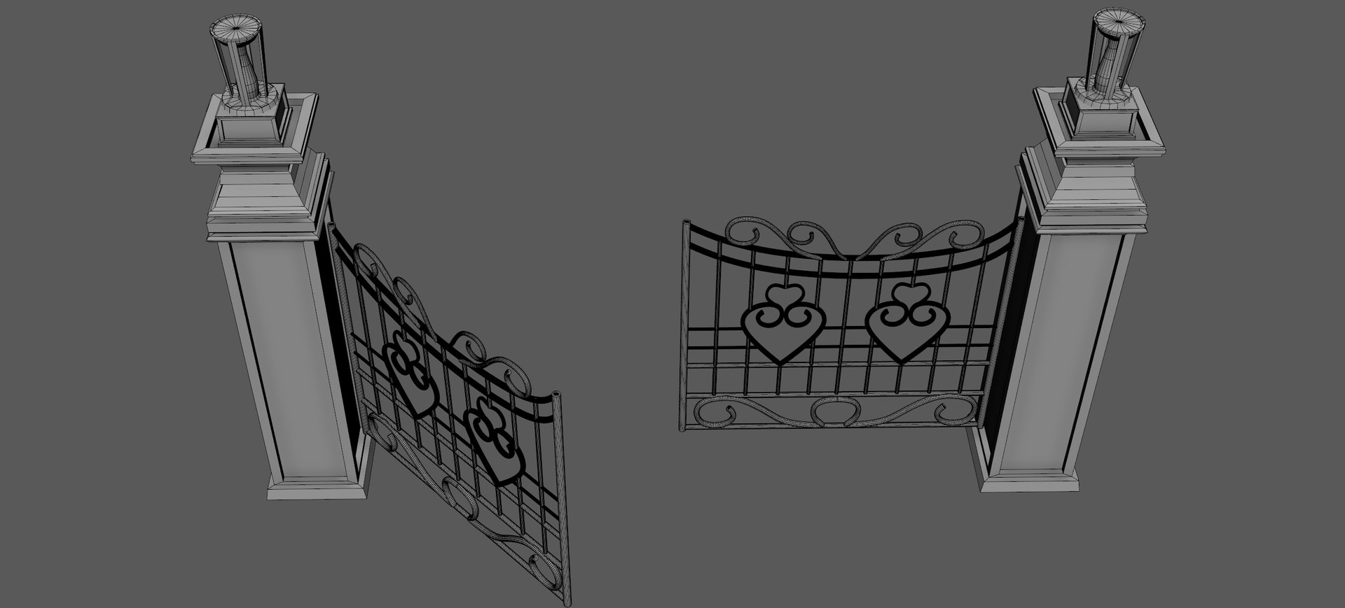 Classic Iron Gate 3D Model - TurboSquid 1901127