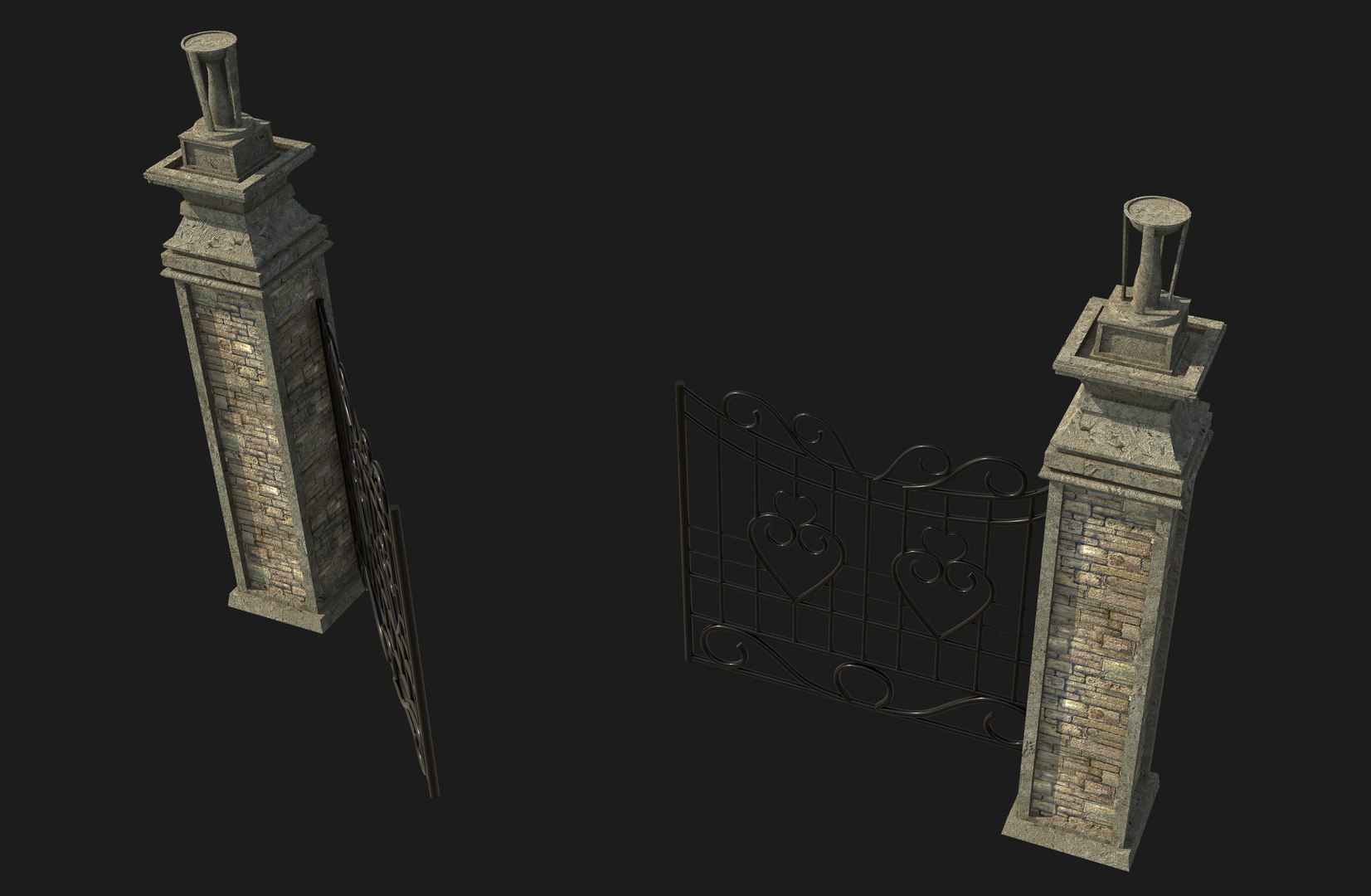 Classic Iron Gate 3D Model - TurboSquid 1901127