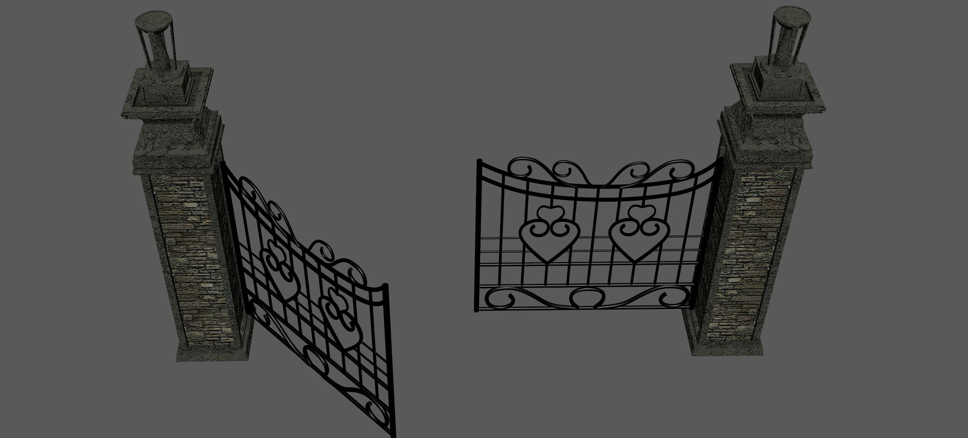 Classic Iron Gate 3D Model - TurboSquid 1901127