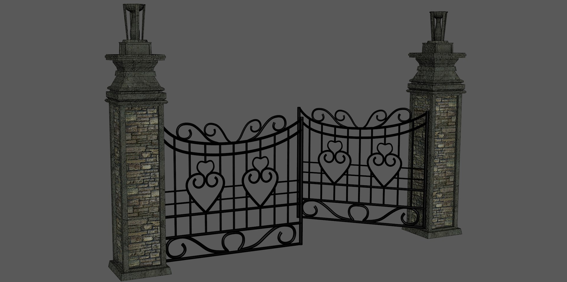 Classic Iron Gate 3D Model - TurboSquid 1901127