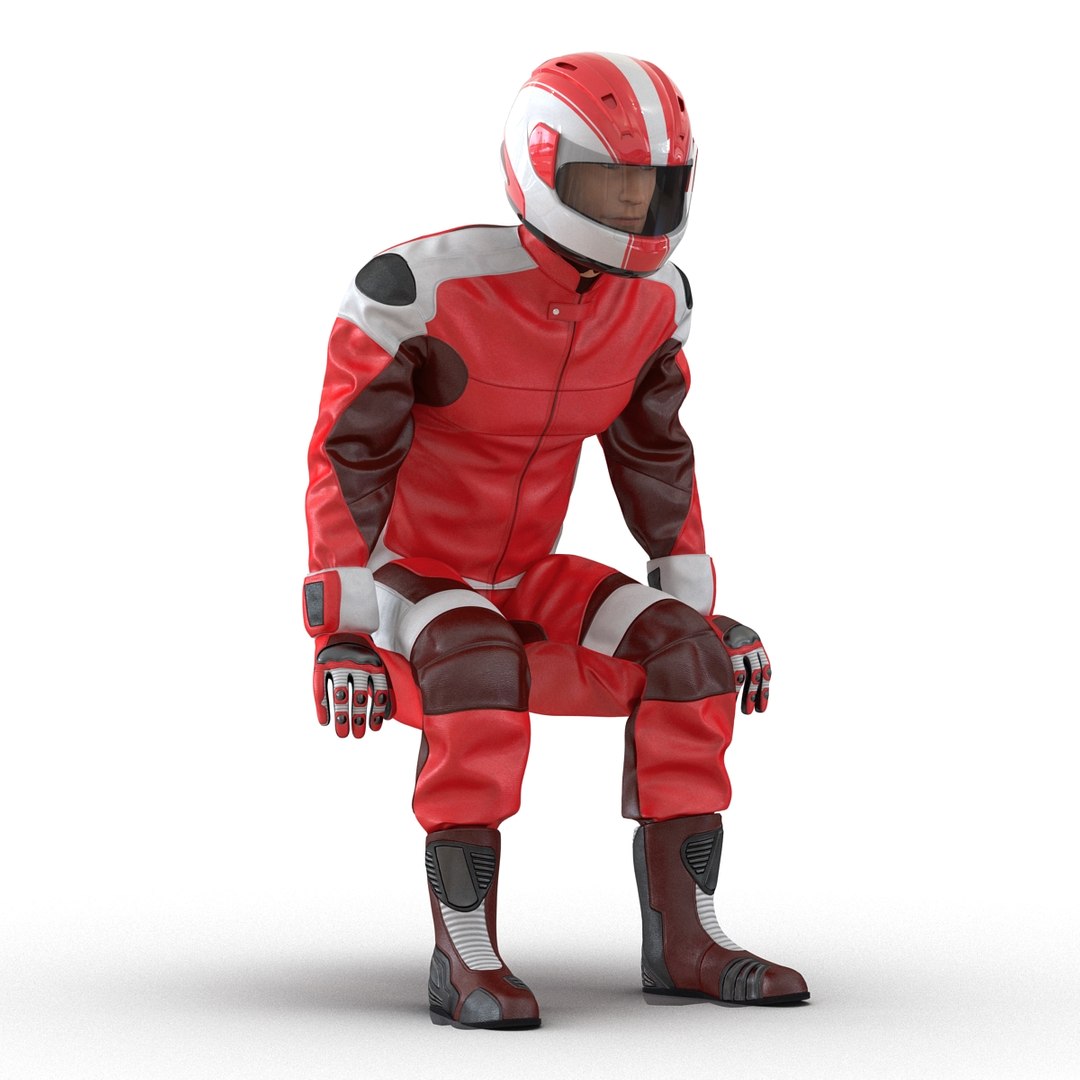 3D motorcycle rider generic 2 model - TurboSquid 1557579