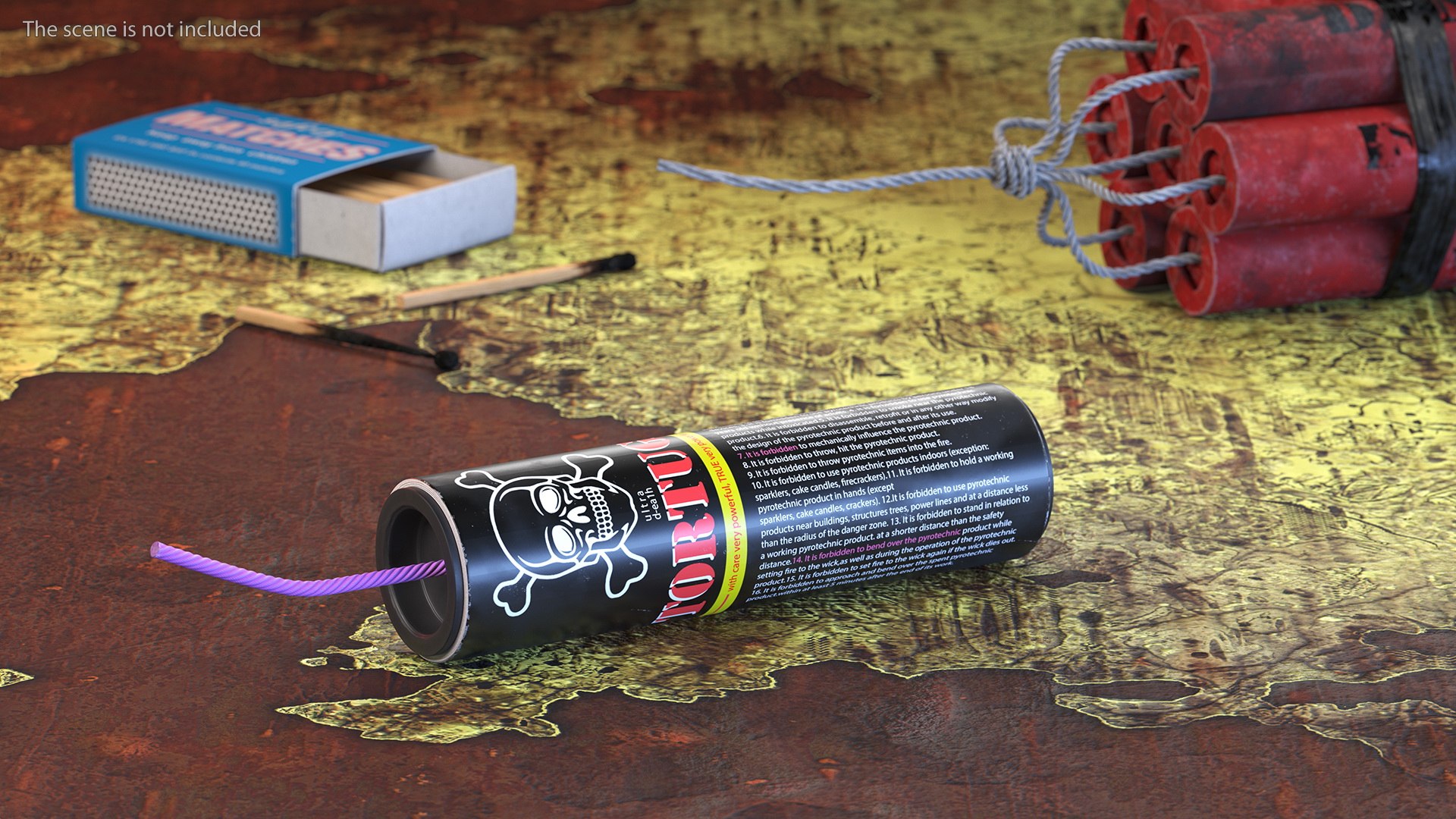 3D High Power Firecracker With Fuse - TurboSquid 1800547