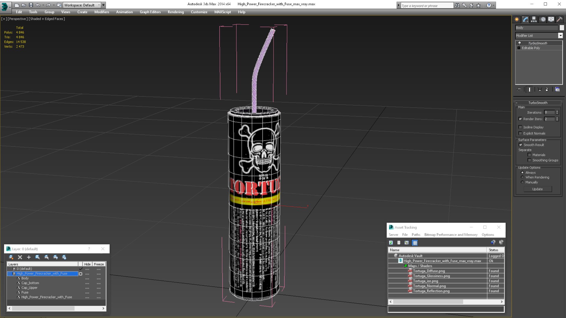 3D High Power Firecracker With Fuse - TurboSquid 1800547