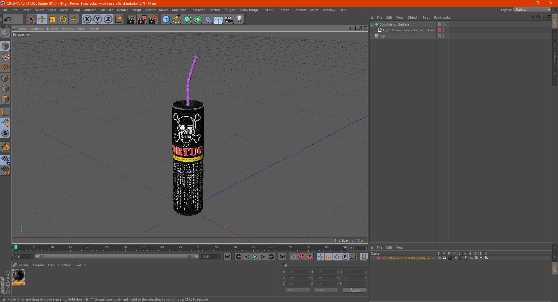 3D High Power Firecracker With Fuse - TurboSquid 1800547