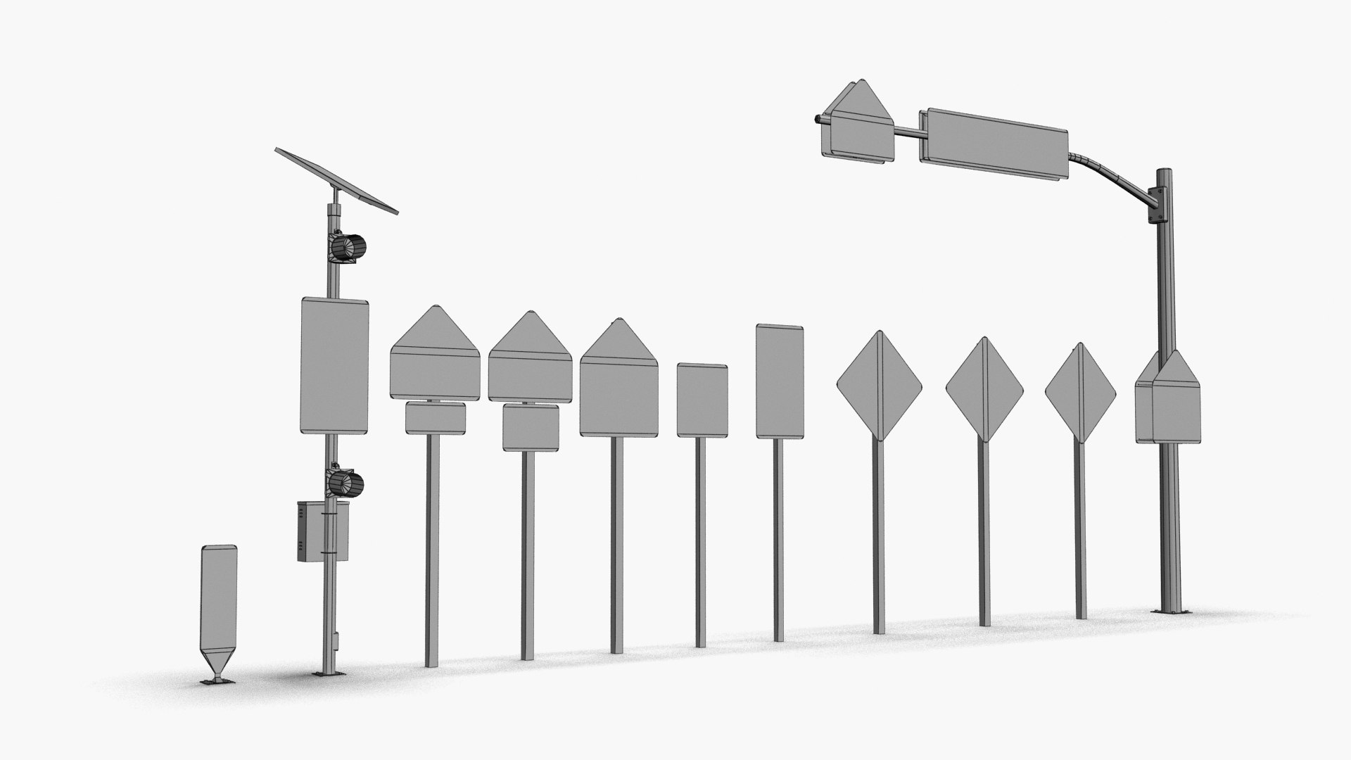 Signs School Zone 3D Model - TurboSquid 2239493