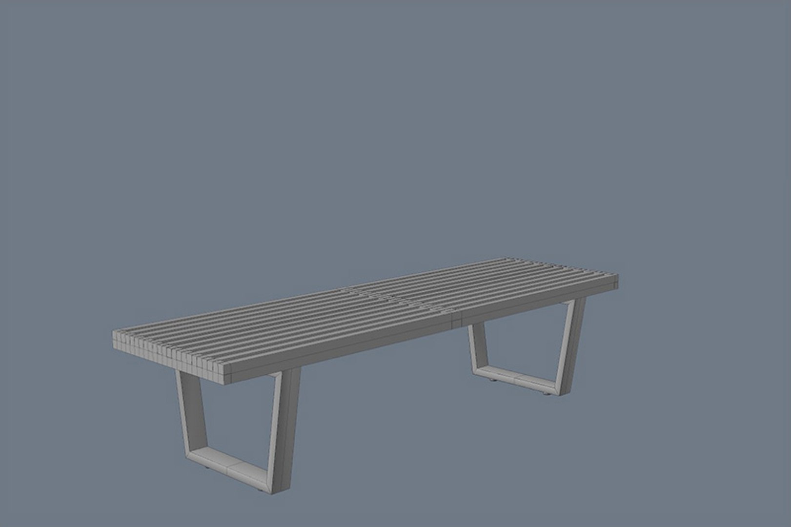 Nelson Platform Bench 3d Model