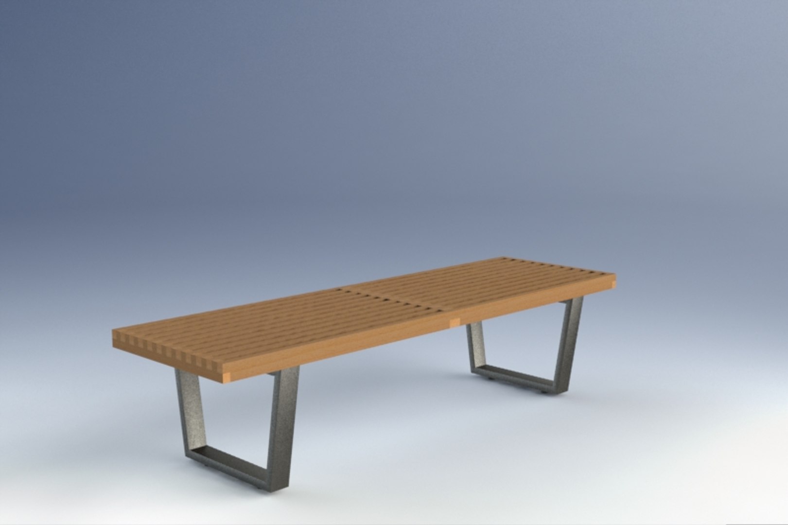 Nelson Platform Bench 3d Model
