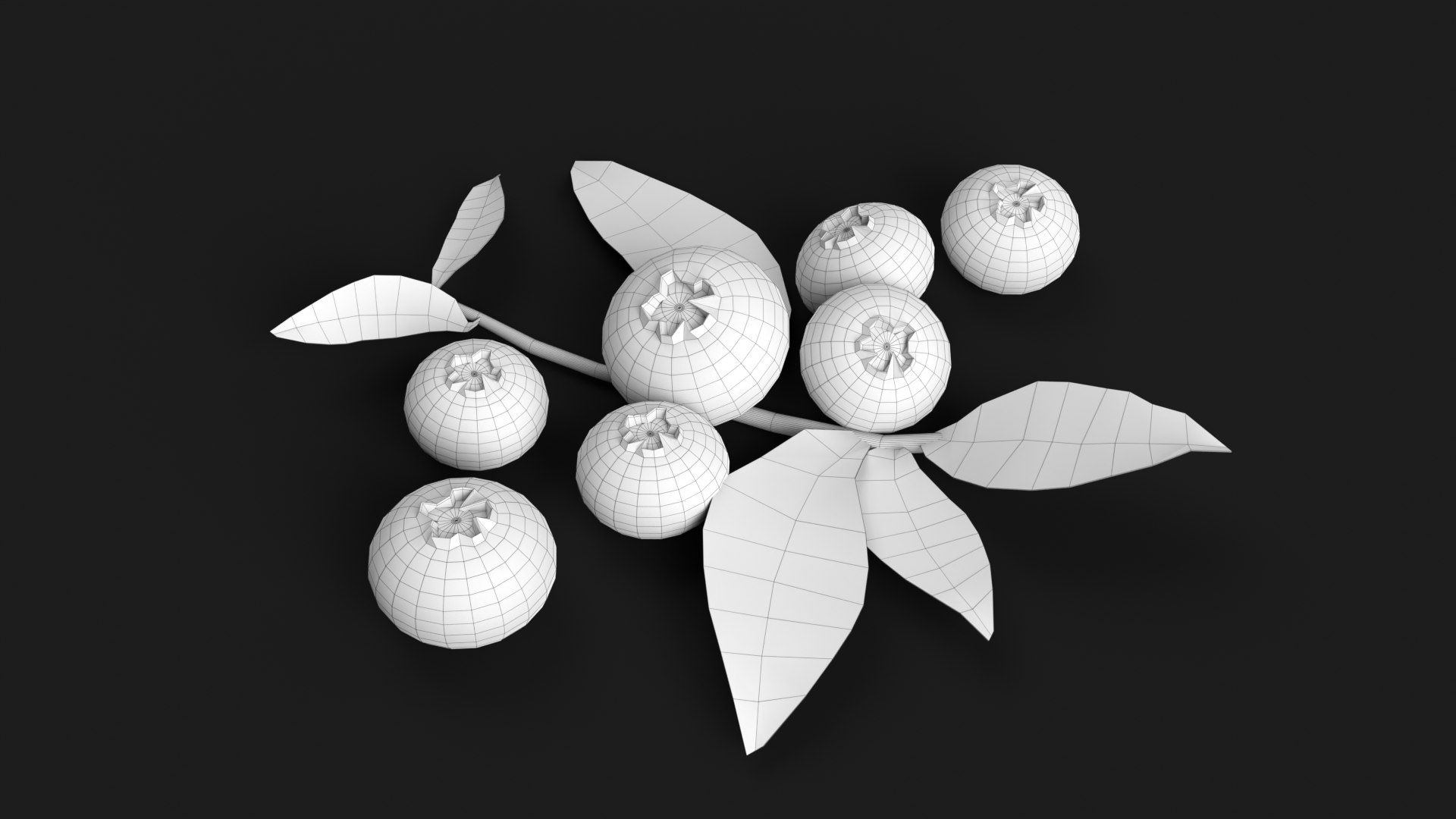 Blueberries 3D Model - TurboSquid 2127565