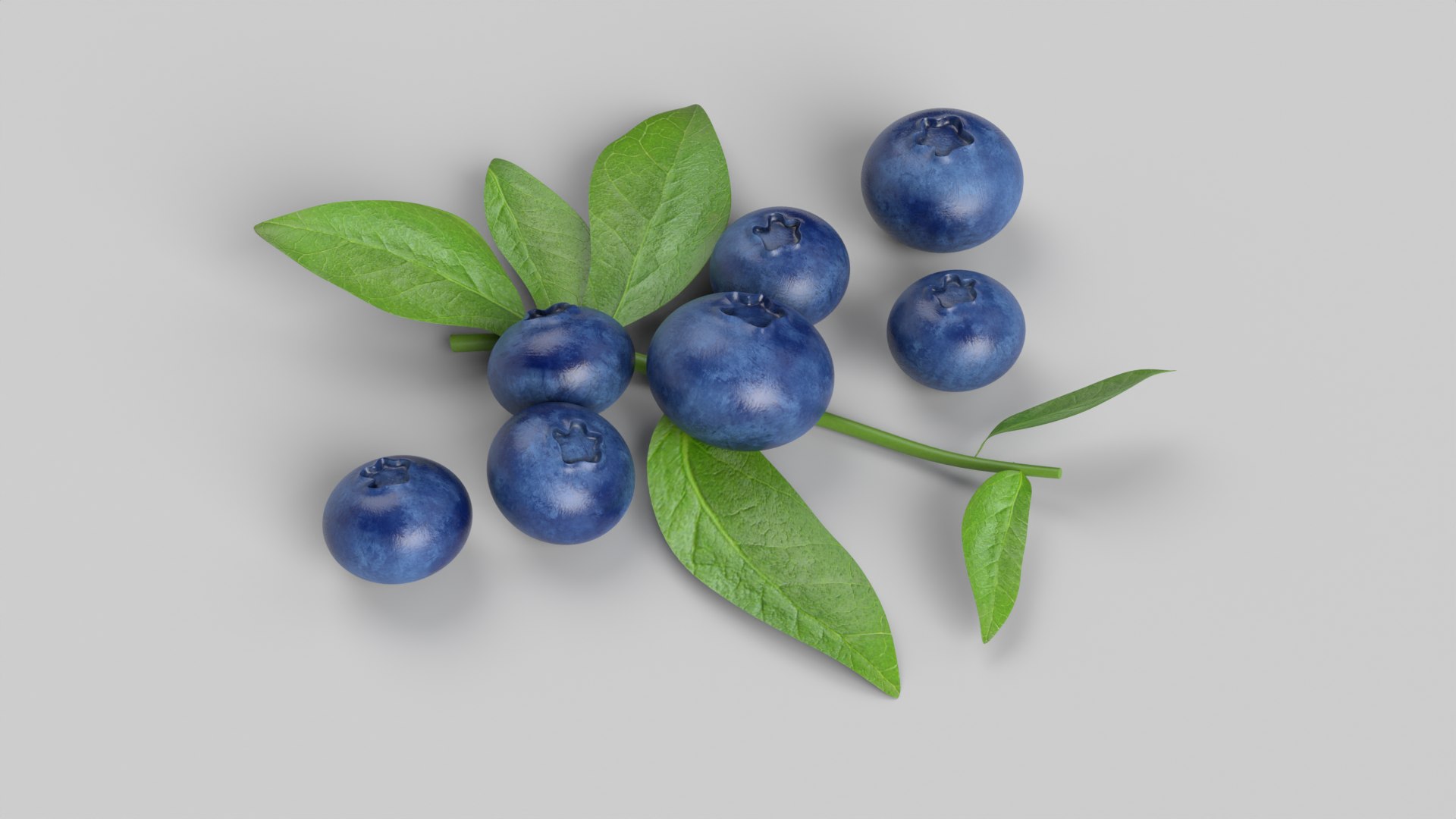 Blueberries 3D Model - TurboSquid 2127565