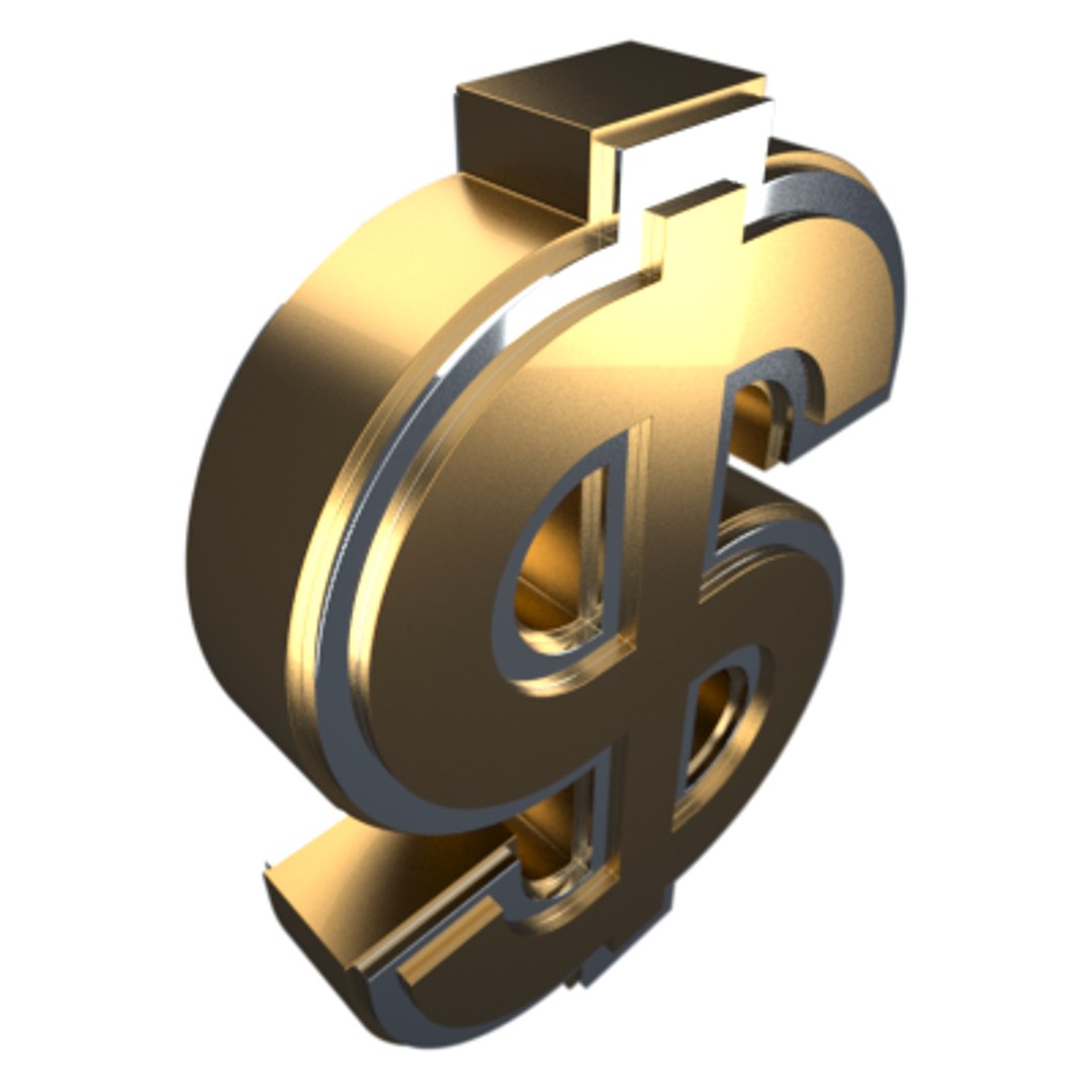 3d Dollar Sign