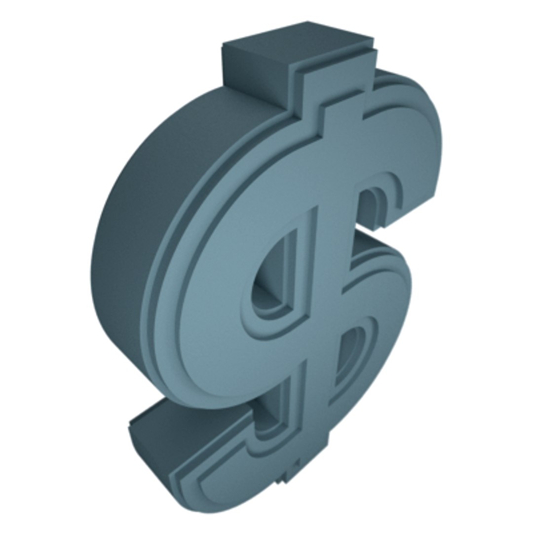 3d Dollar Sign