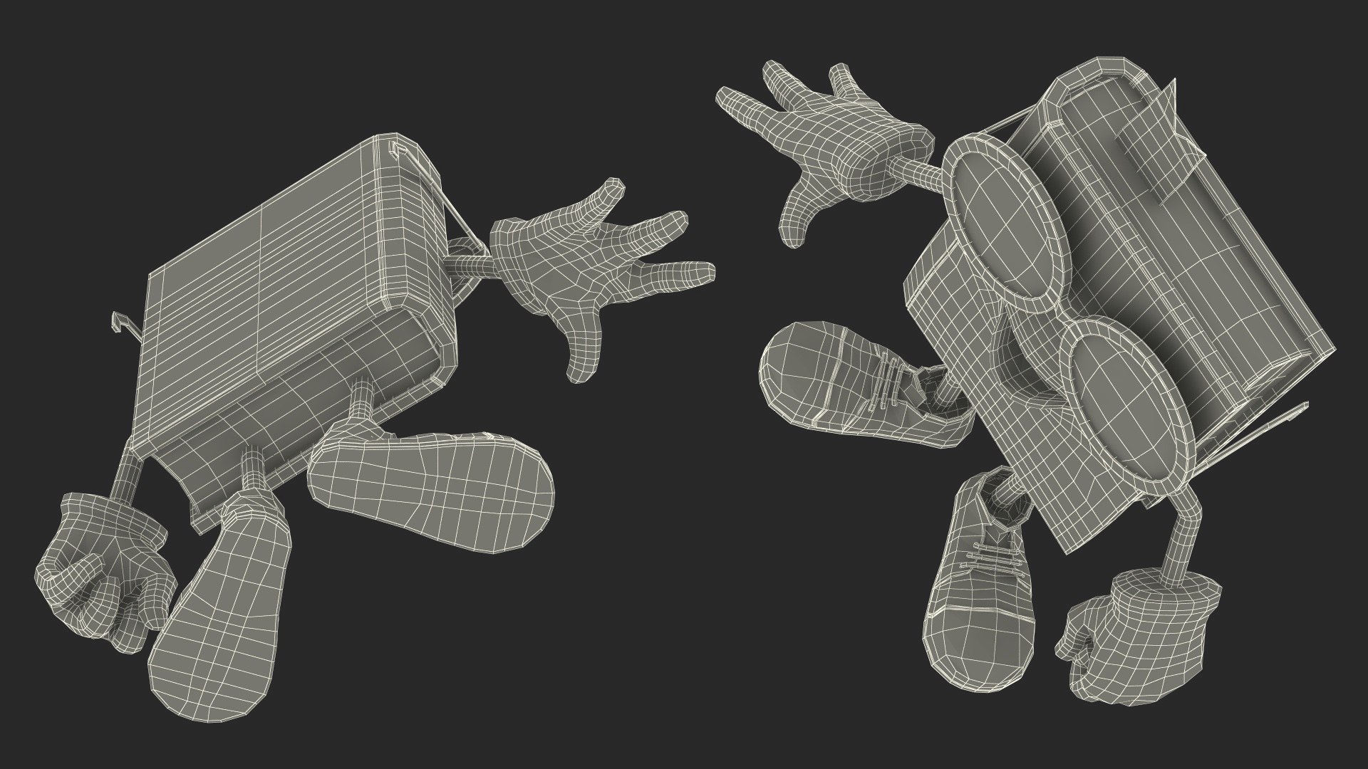 Cartoon Blue Book Character Standing Pose 3D - TurboSquid 2128245