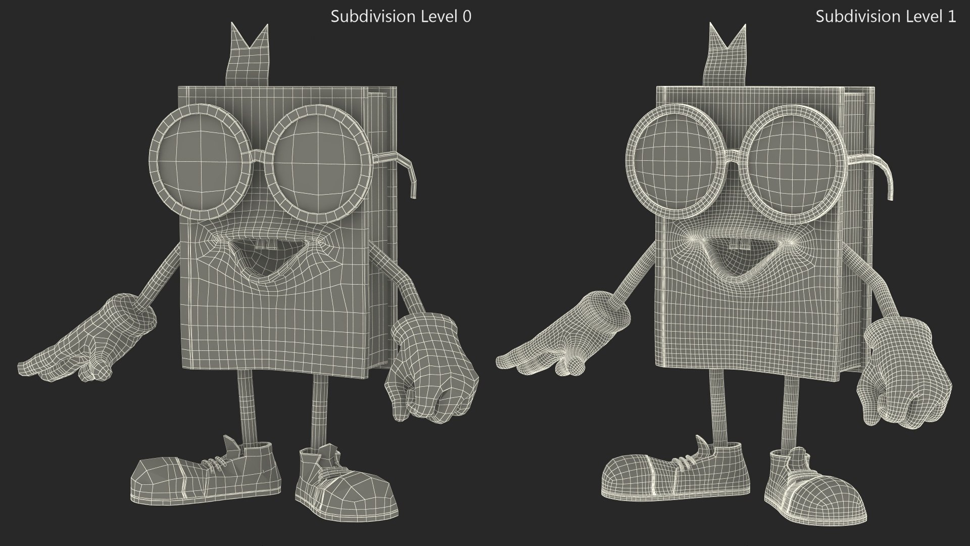 Cartoon Blue Book Character Standing Pose 3D - TurboSquid 2128245