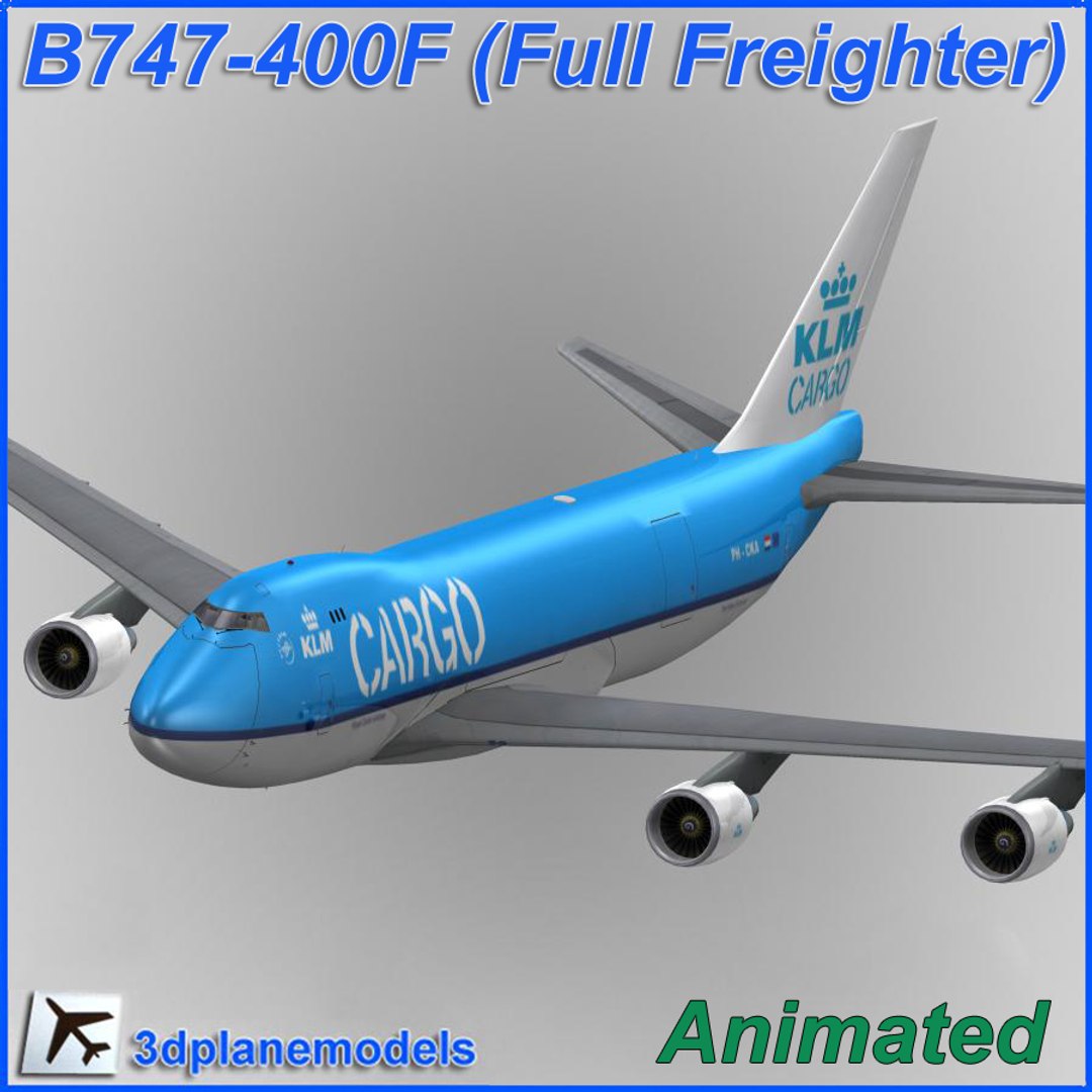 Max B747-400 Klm Cargo Plane 747