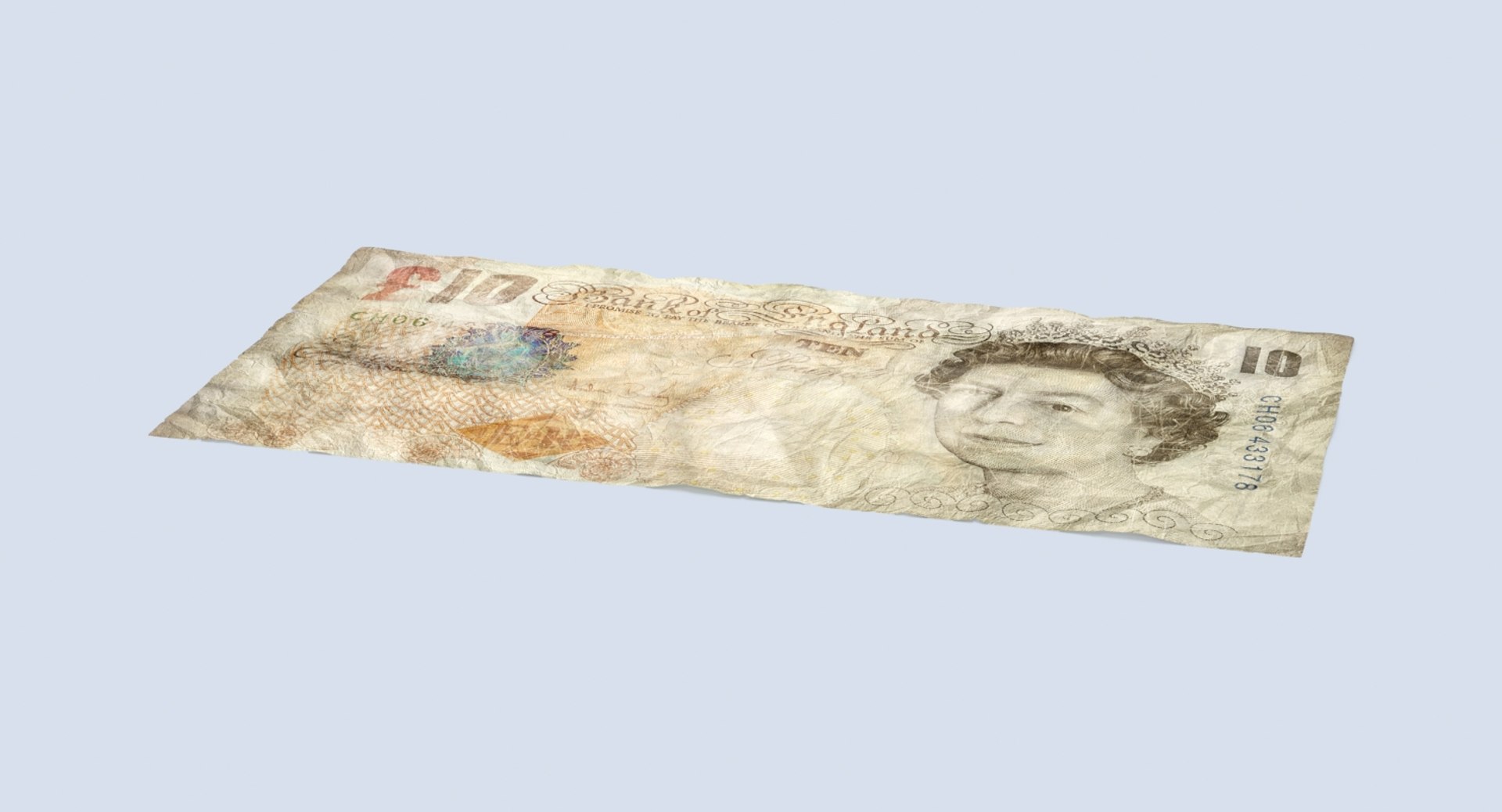 10-pound-note-distressed---single Model | 1145036 | TurboSquid