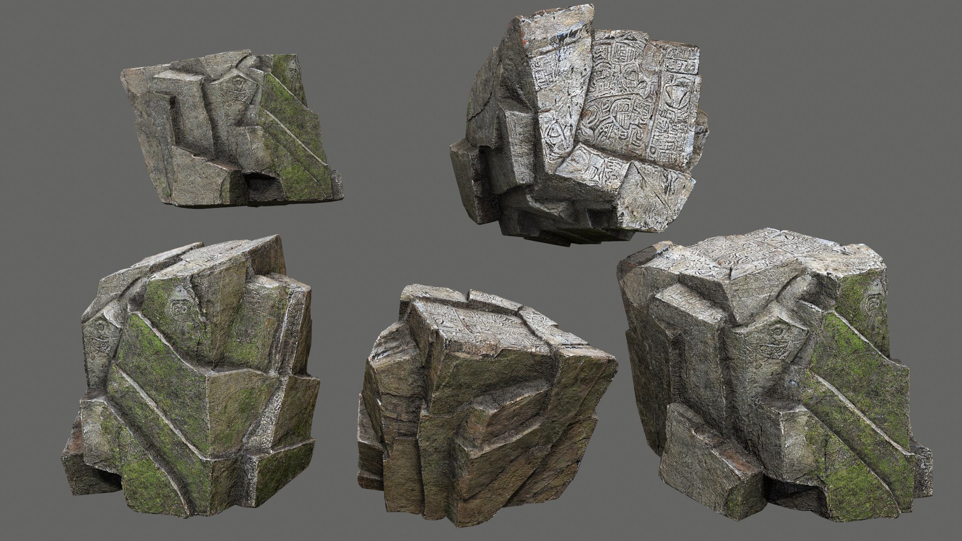 Maya Ruin Rocks 3D Model - TurboSquid 2311040