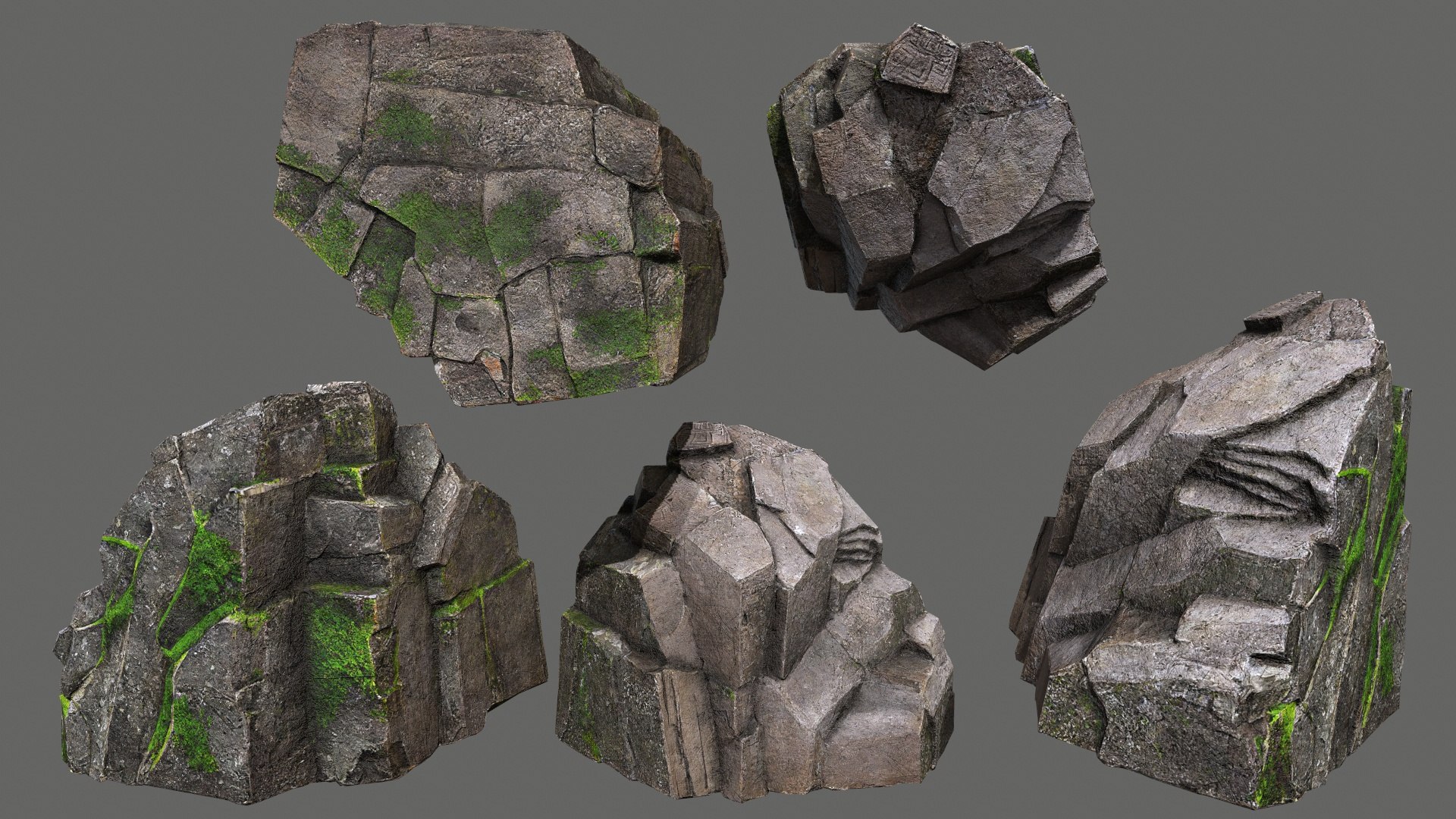 Maya Ruin Rocks 3D Model - TurboSquid 2311040