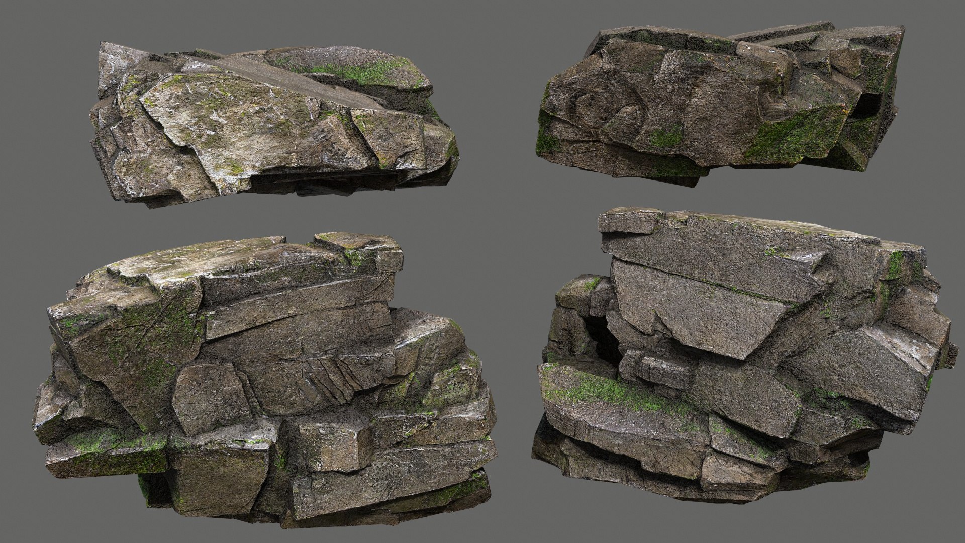 Maya Ruin Rocks 3D Model - TurboSquid 2311040