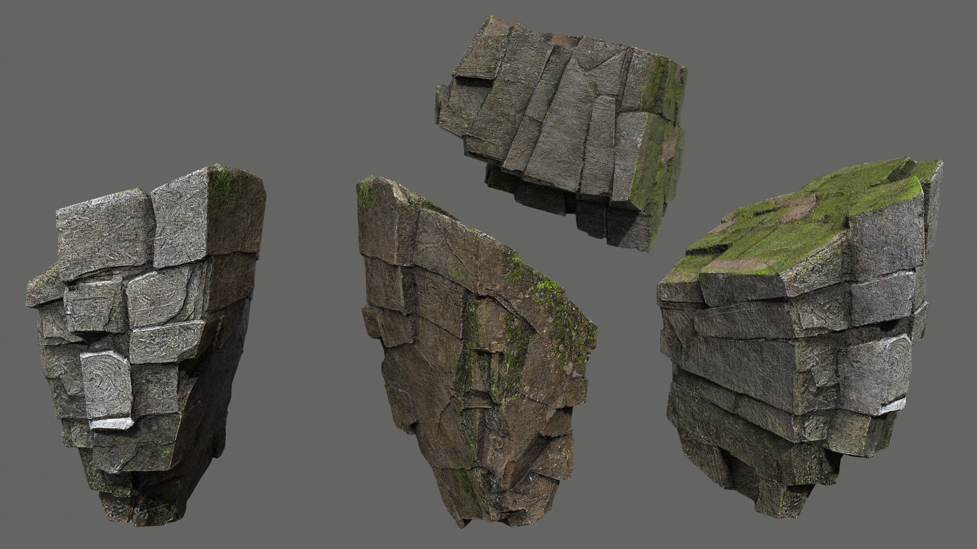 Maya Ruin Rocks 3D Model - TurboSquid 2311040