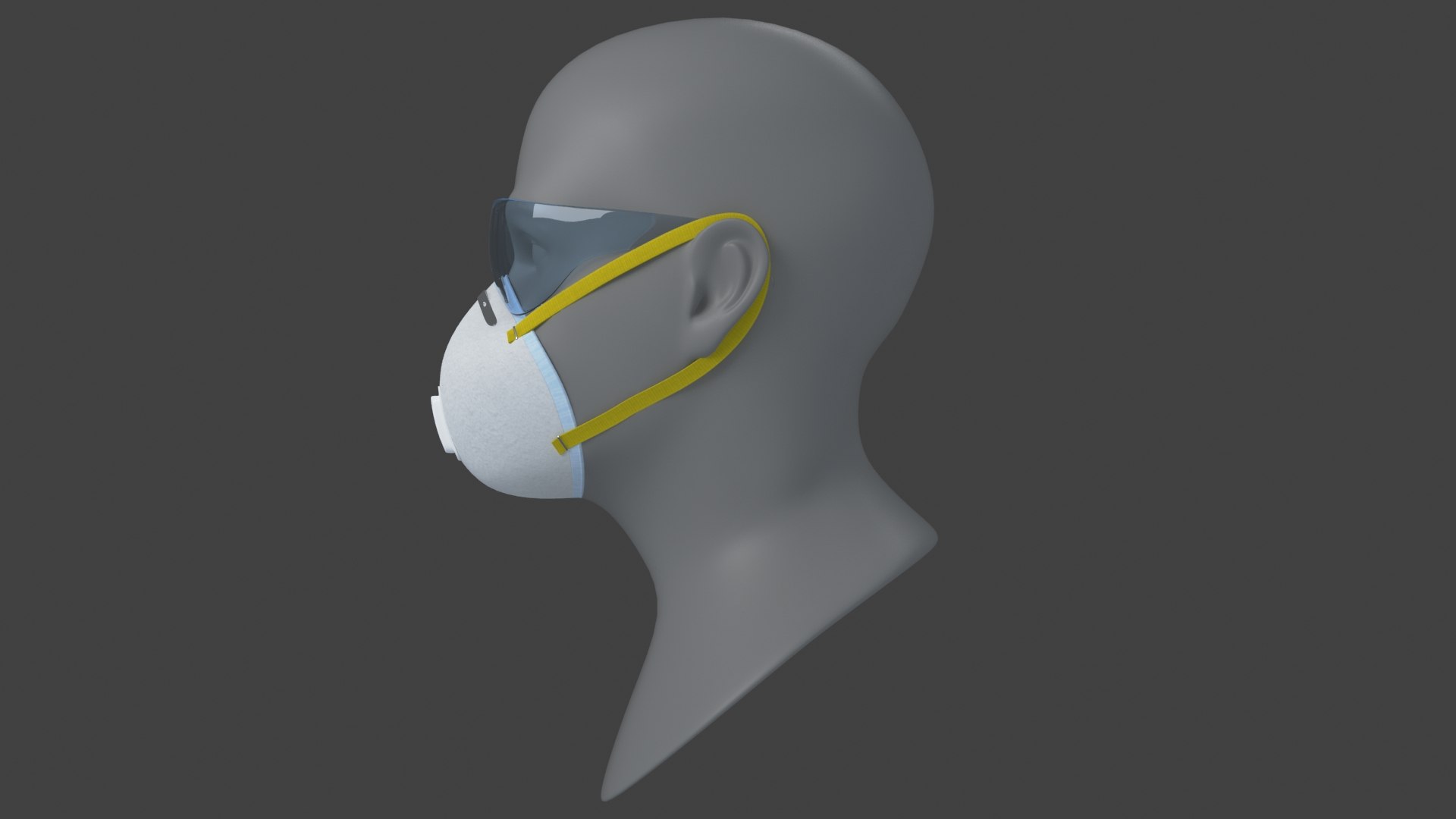 3D N95 Respirators Masks Face - TurboSquid 1530164
