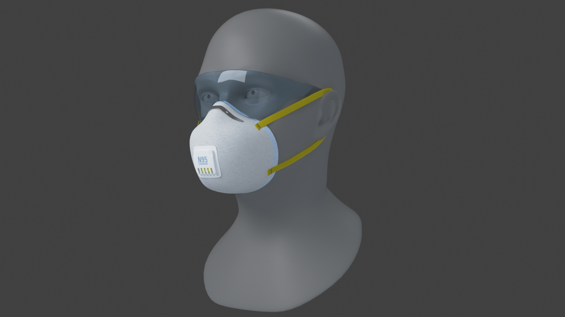 3D N95 Respirators Masks Face - TurboSquid 1530164