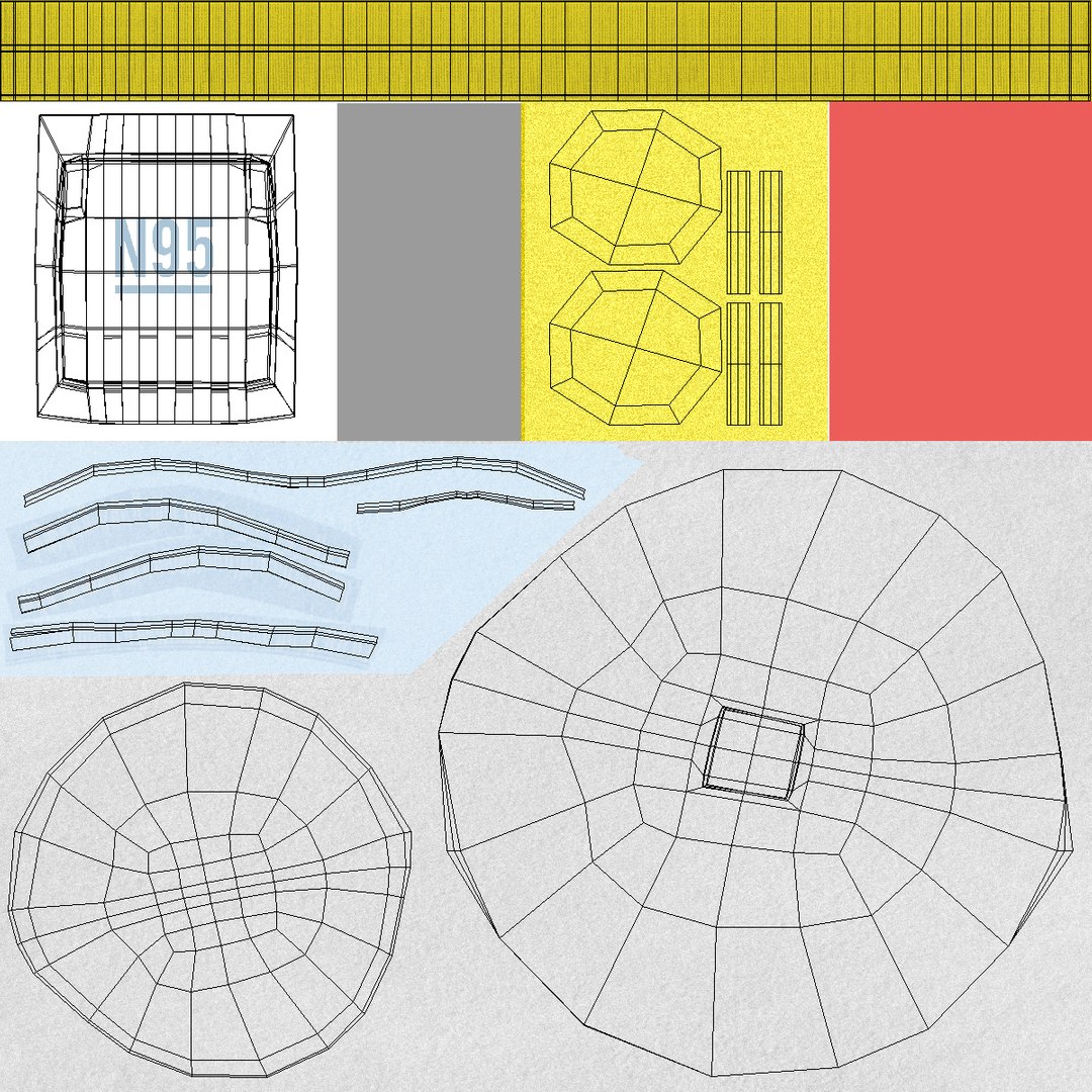 3D N95 Respirators Masks Face - TurboSquid 1530164