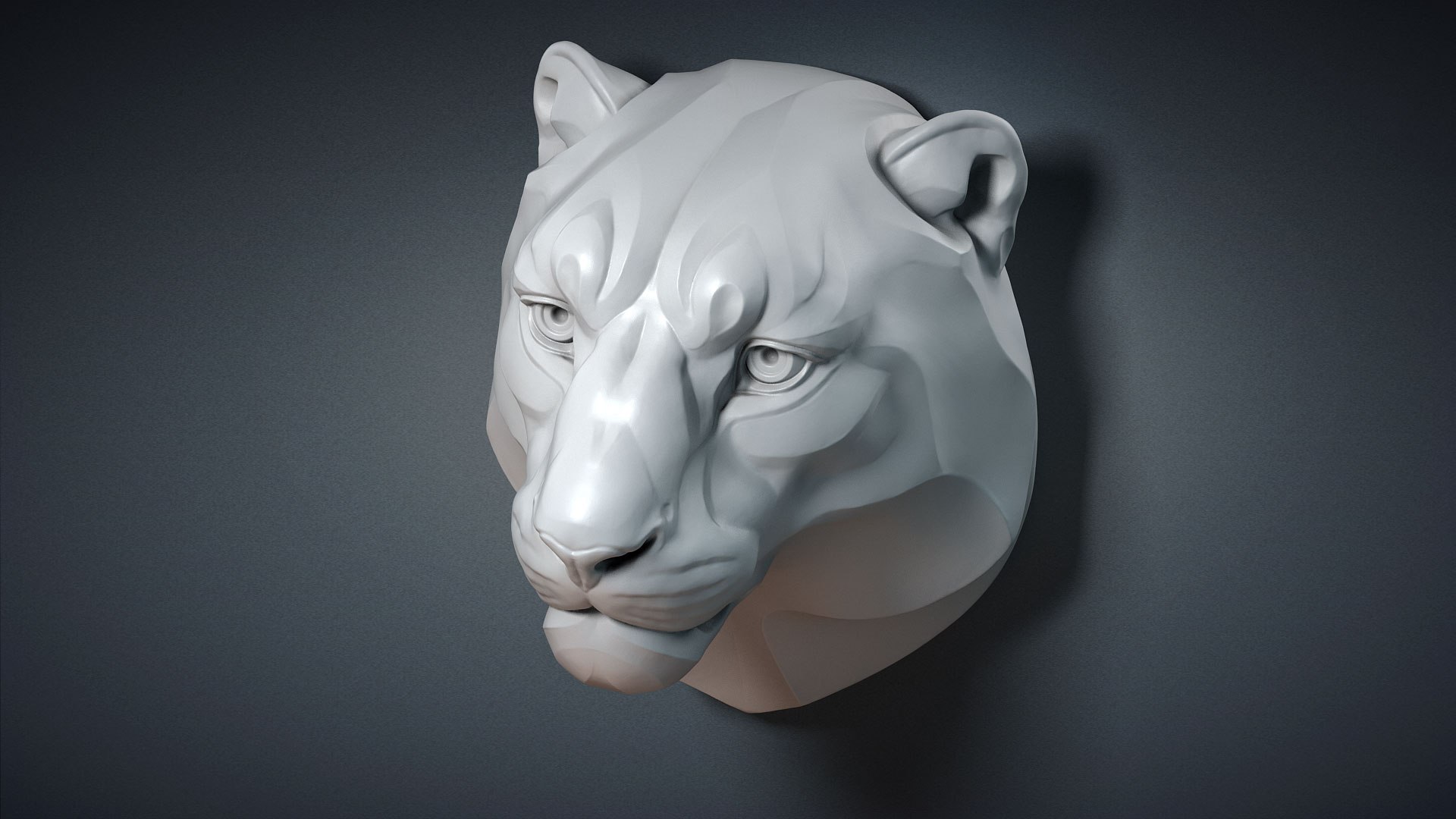 3D Model Snow Leopard Stylized Animal Head - TurboSquid 1539303