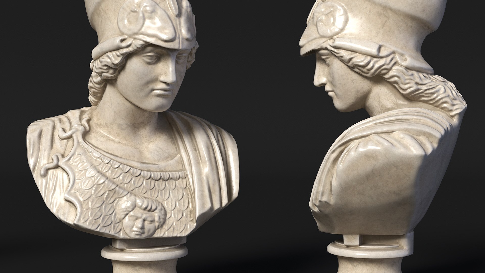 Bust Athena Giustiniani Marble 3D - TurboSquid 2082737