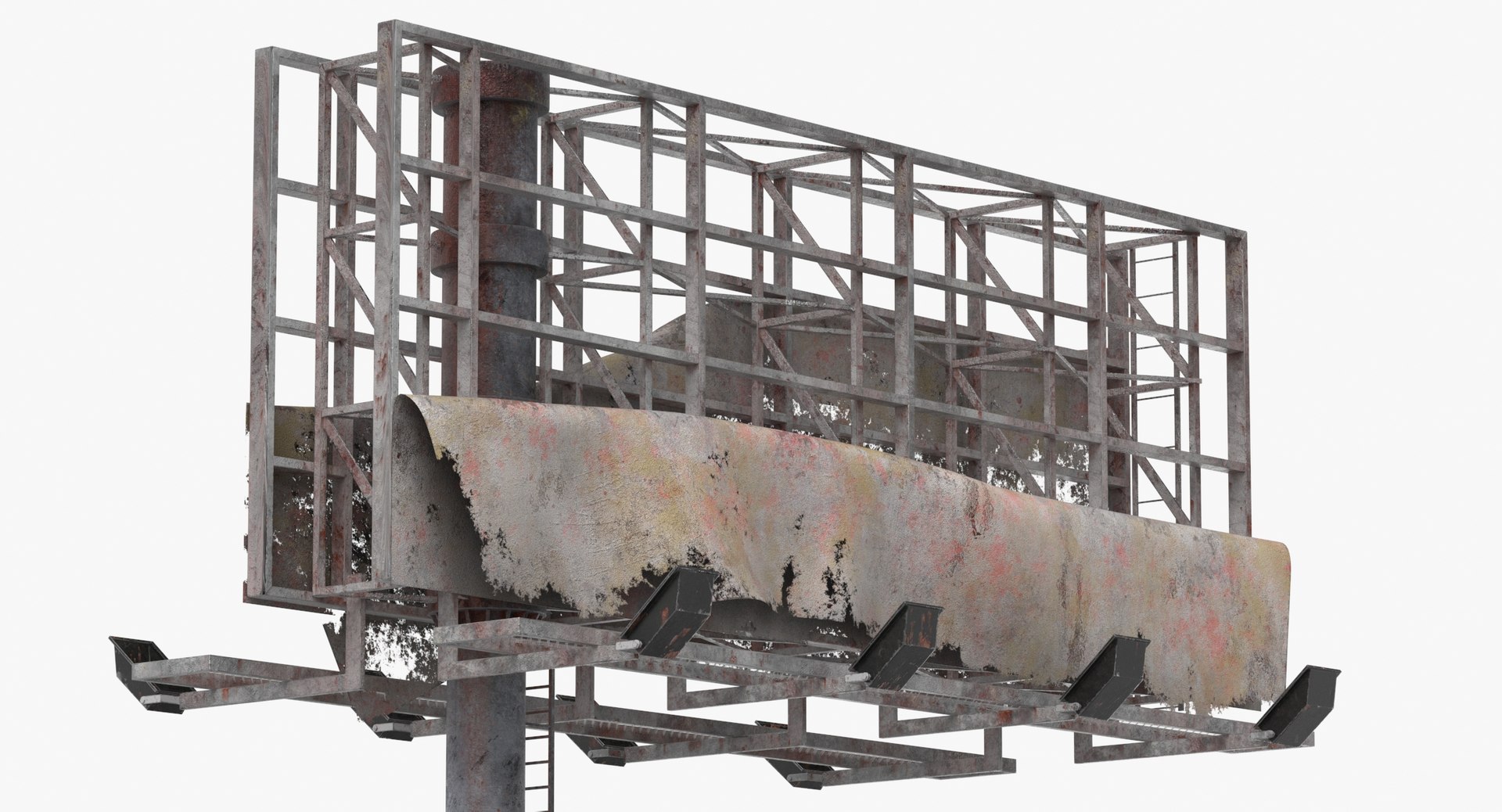 3D Regular Billboard 05 Damaged - TurboSquid 1893519