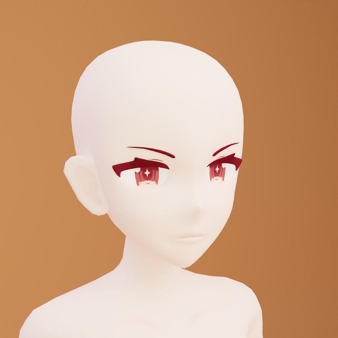 3D Anime Female Base Model Model - TurboSquid 2161698