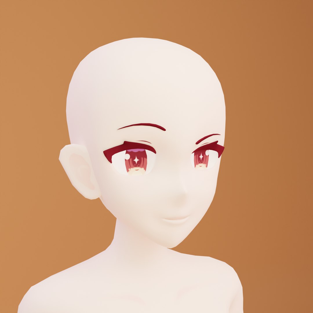 3D Anime Female Base Model Model - TurboSquid 2161698