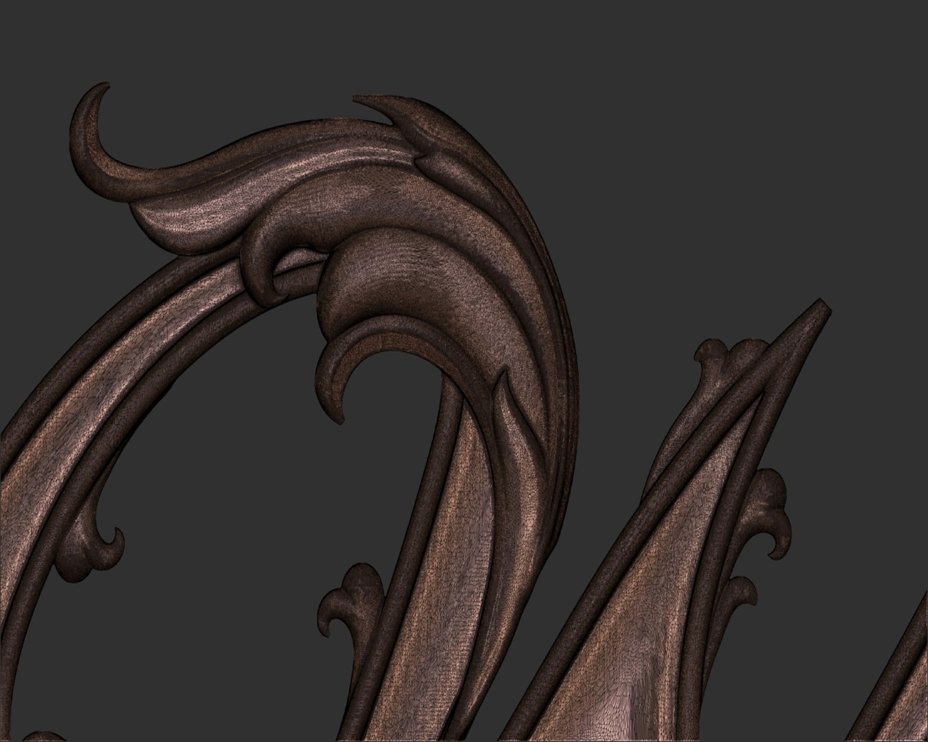 Letter W Floral 3D 3D Model - TurboSquid 2169518