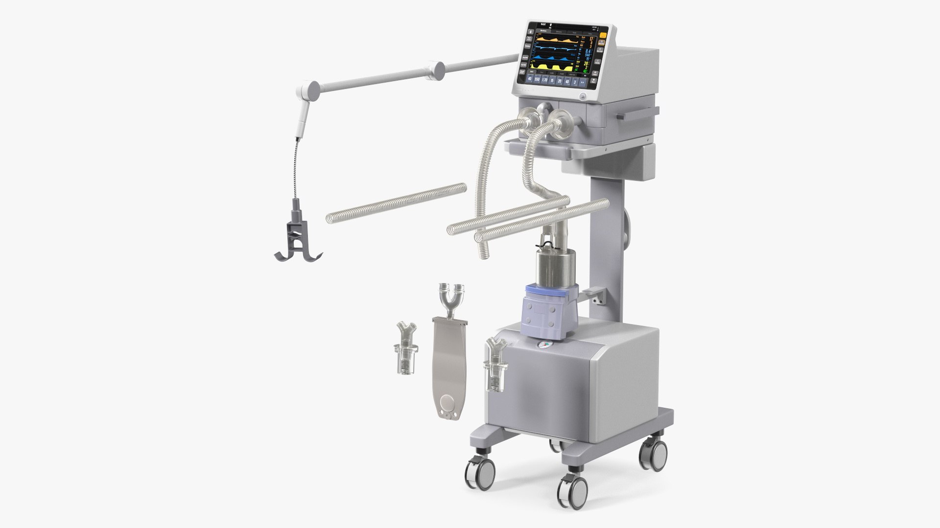 Medical Ventilator System Rigged 3D Model - TurboSquid 2180229
