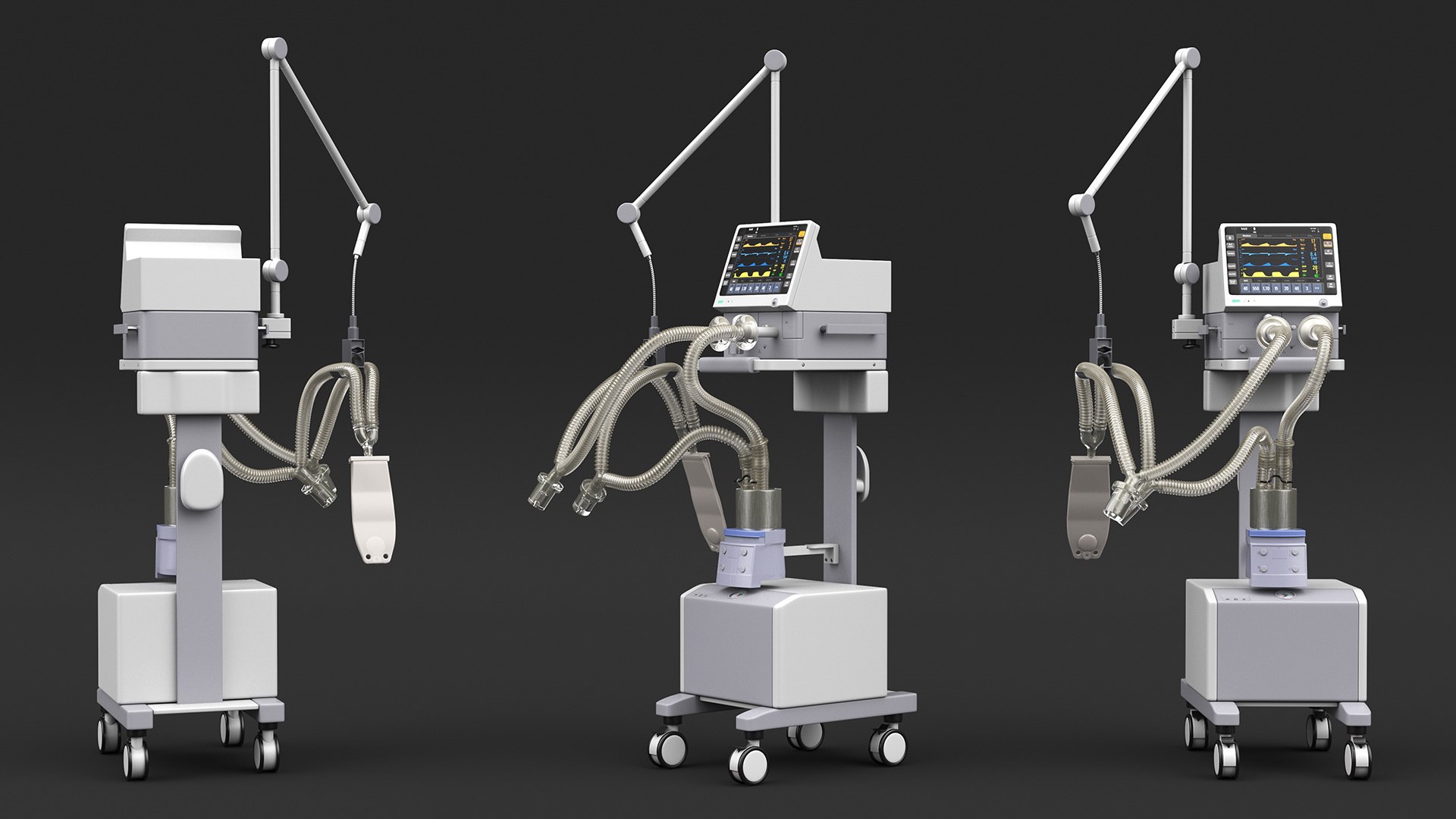 Medical Ventilator System Rigged 3D Model - TurboSquid 2180229